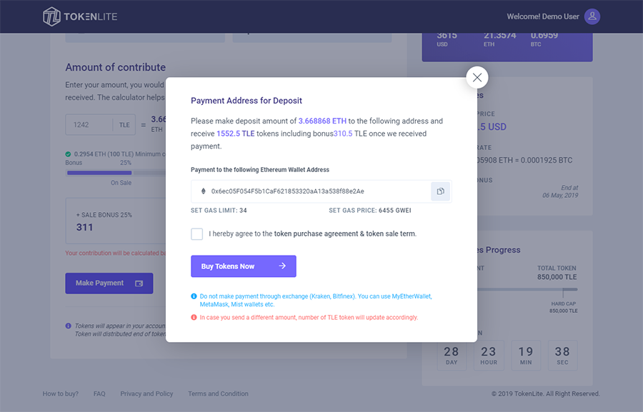 TokenLite – Plataforma para Vendas de Tokens – ICO Admin Script - PLW Design