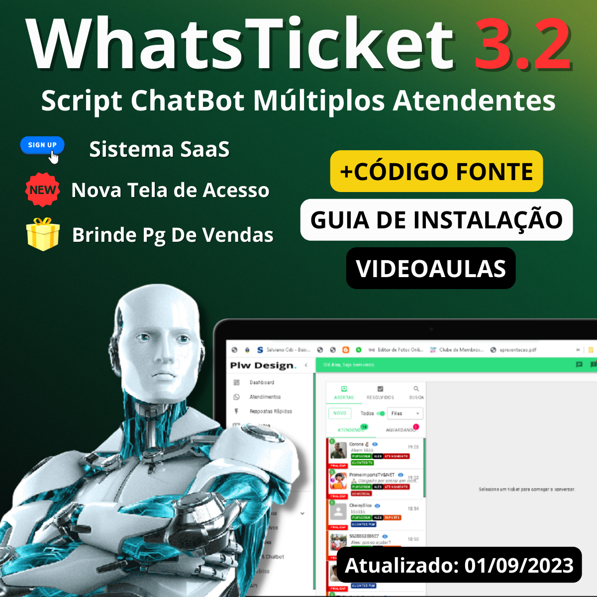 Whaticket 3.2.1: A Mais Nova Versão do Script CRM para WhatsApp com Sistema SAAS - PLW Design